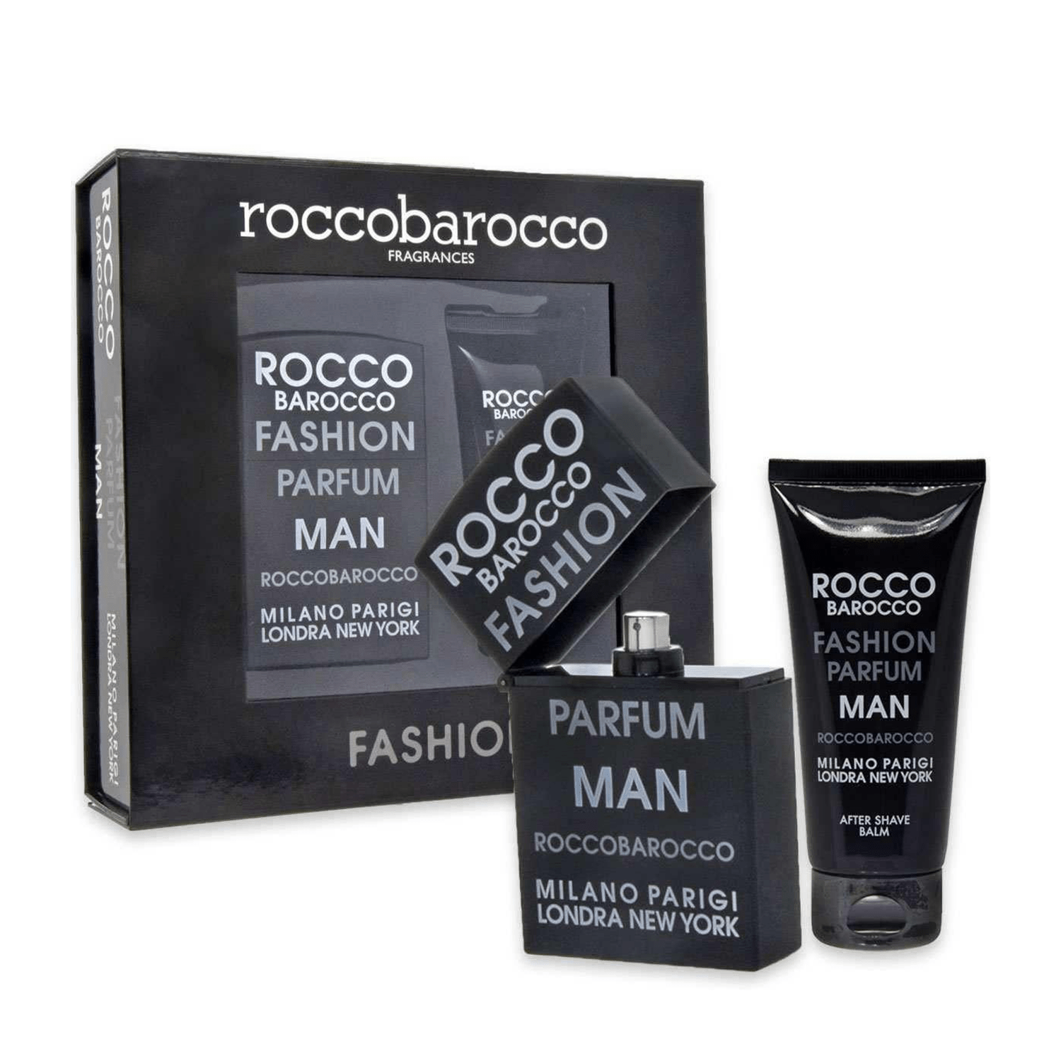 Shop Roccobarocco Fashion Man EDT and Aftershave Balm Set for Men in the UK
